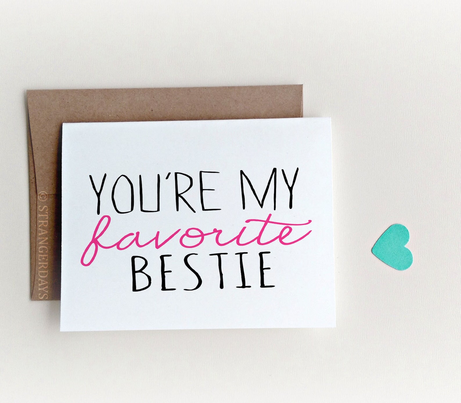 Friendship Card you're My Favorite Bestie Best - Etsy