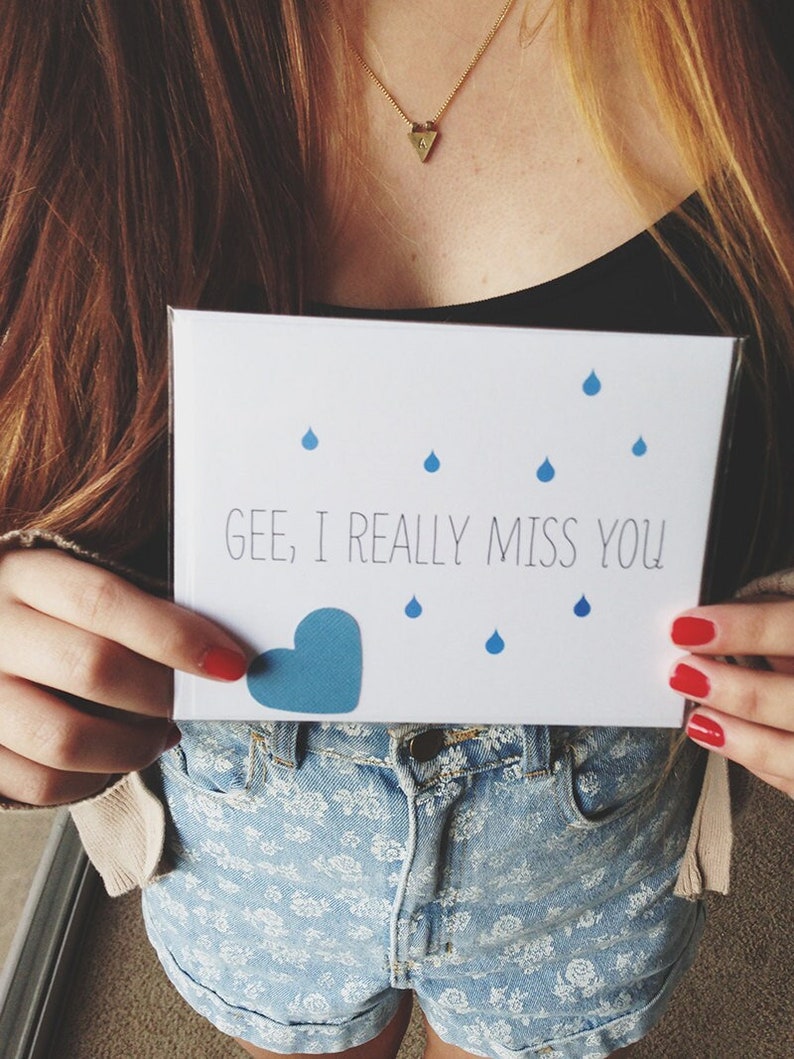 Missing You Card " Gee, I Really Miss You " Greeting Card. I Miss You ...