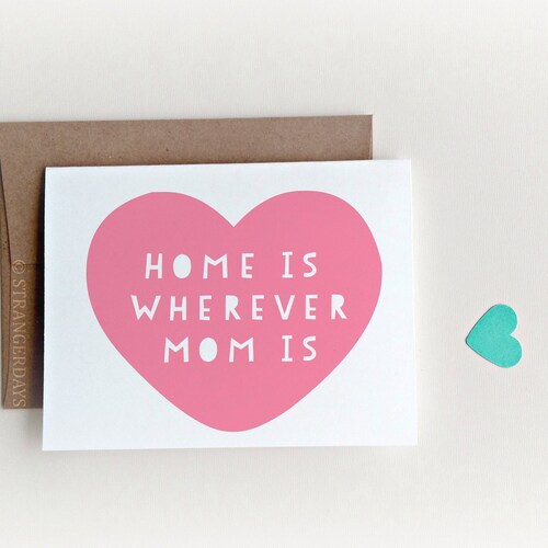 Mother's Day Card Home is Wherever Mom is - Etsy