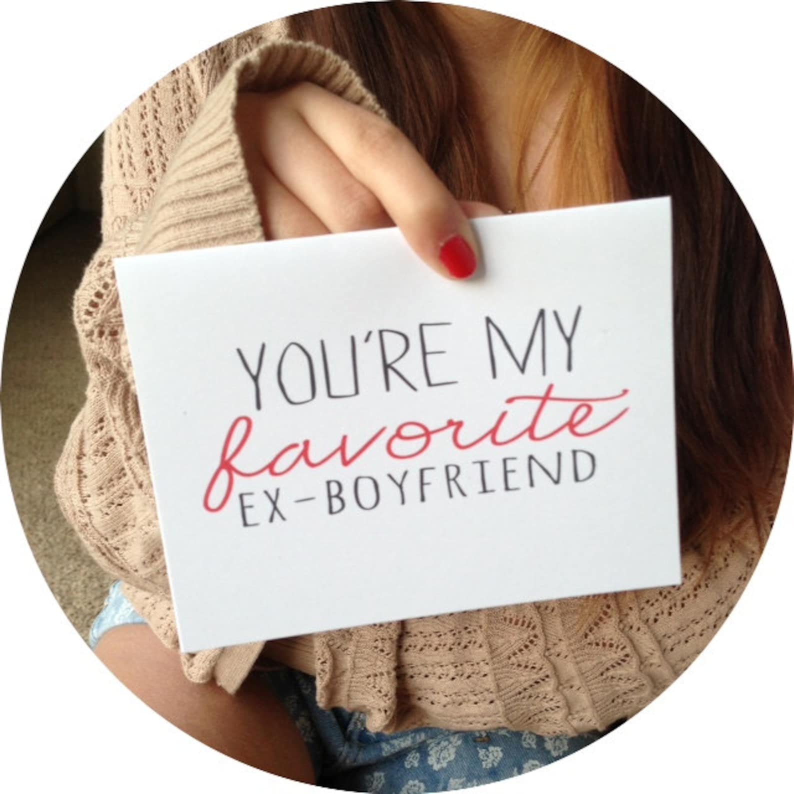 Break-up Card You're My Favorite Ex Boyfriend - Etsy