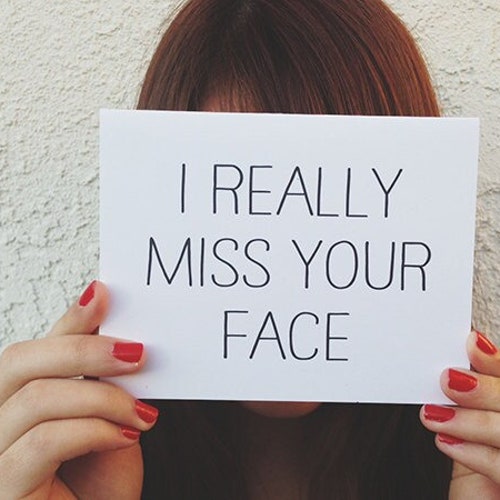 Missing You Card i Really Miss Your Face Greeting - Etsy