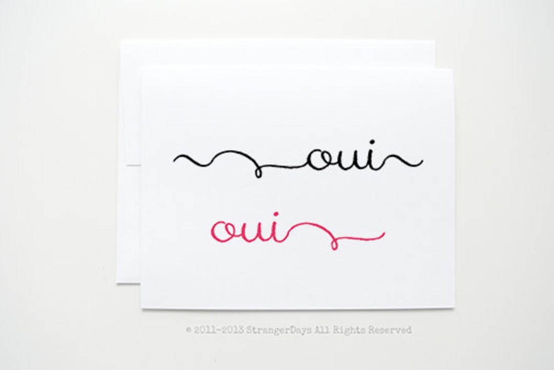 French Card " Oui Oui " France. French Culture. Greeting Card Handmade ...