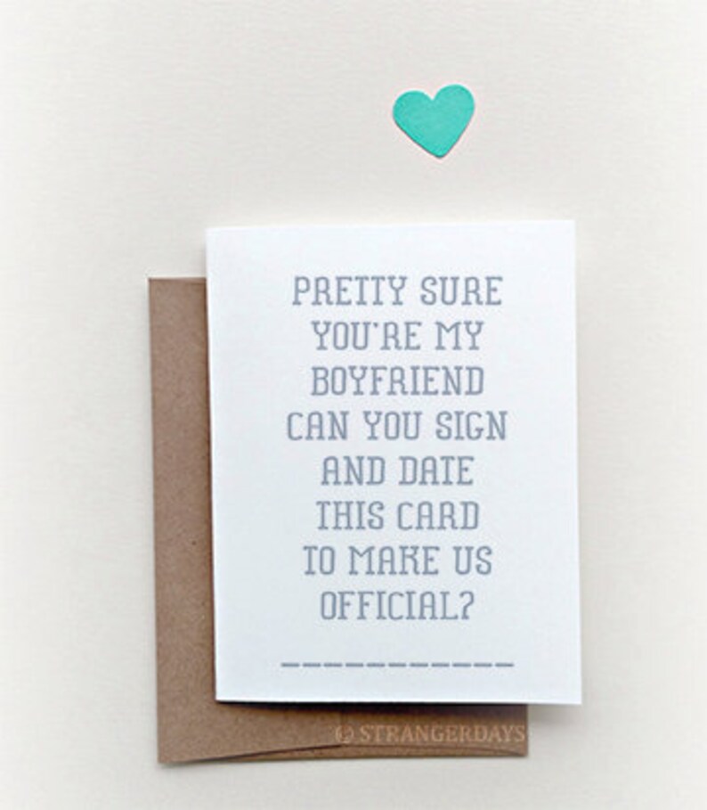Let's "make It Official" Greeting Card, Dating Card, Relationship Card ...