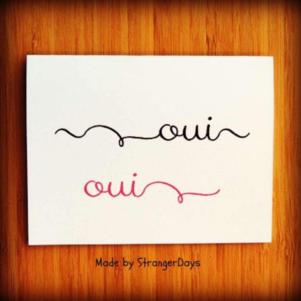 French Card Oui Oui France. French Culture. Greeting Card Handmade by ...