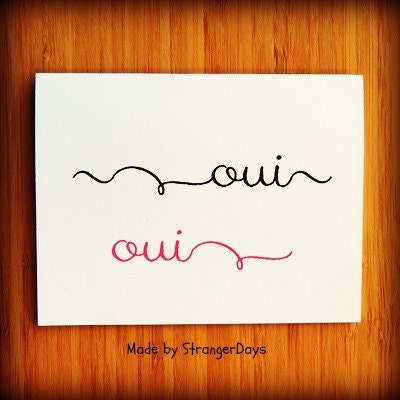 French Card Oui Oui France. French Culture. Greeting Card Handmade by ...
