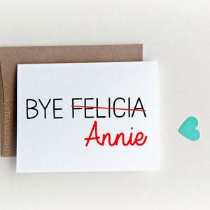 Bye Felicia Card, Custom Name, Custom Goodbye Card, Funny Goodbye Card ...