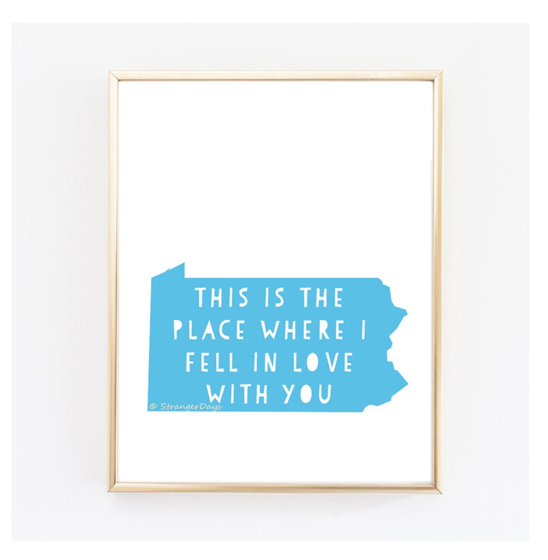 Pennsylvania Printable 8x10 | Instant Download | Pennsylvania Wall Art ...