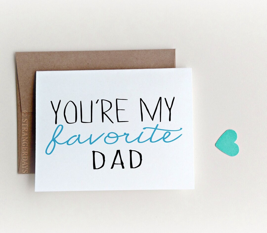 Dad Card you're My Favorite Dad Card for Dad. - Etsy