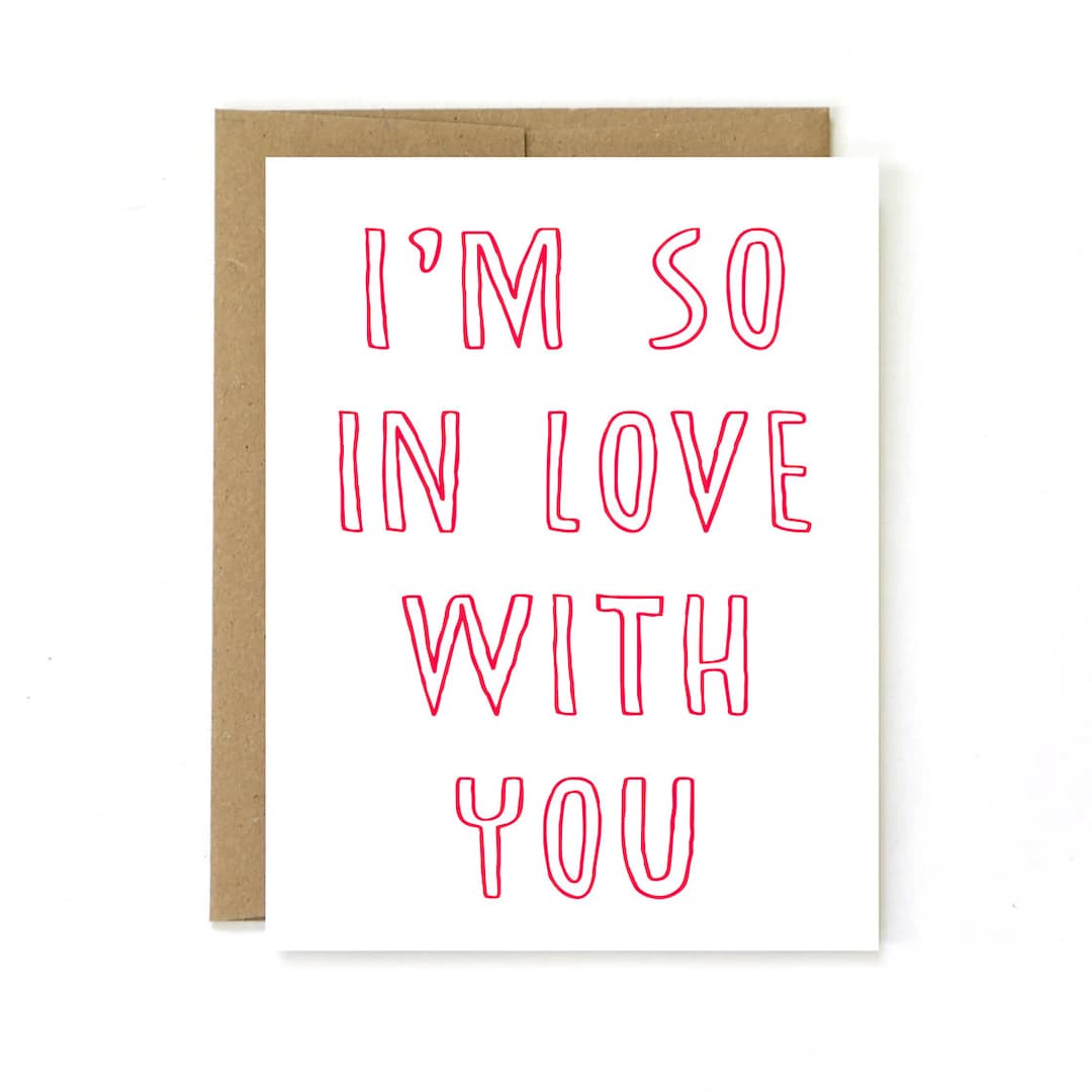 Love Cards " I'm so in Love With You" Greeting Card. Romantic Card ...