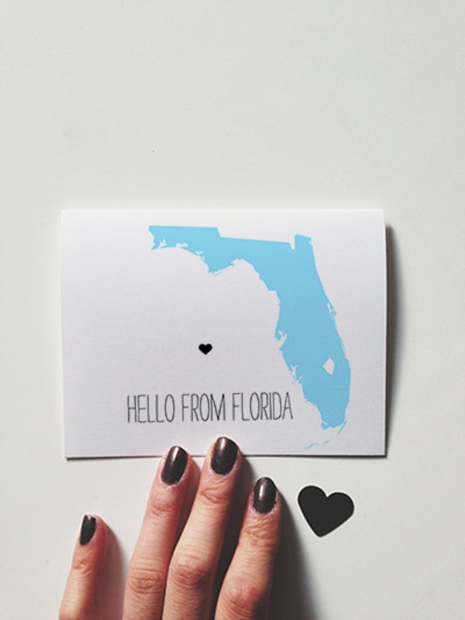 State Card " Hello From Florida " Greeting Card. Thinking of You. Just ...