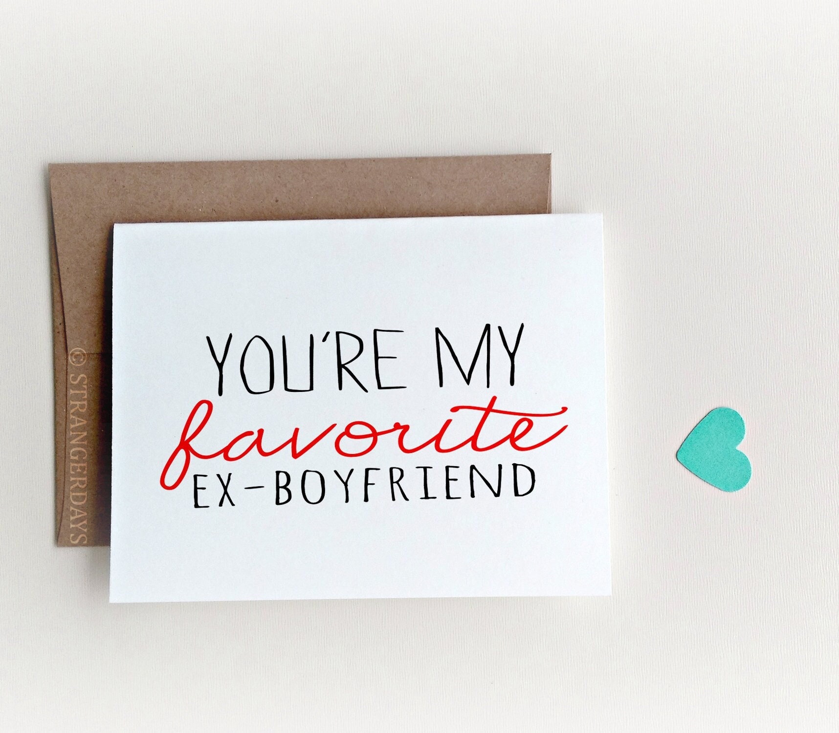 Break-up Card You're My Favorite Ex Boyfriend Greeting Card Boyfriend ...