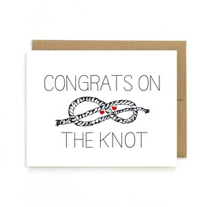 Tying the Knot. Wedding Congrats Card " Congrats on the Knot " - Etsy