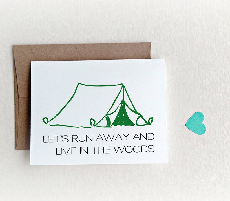 Let's Run Away Adventure Card Travel Card Let's Go - Etsy
