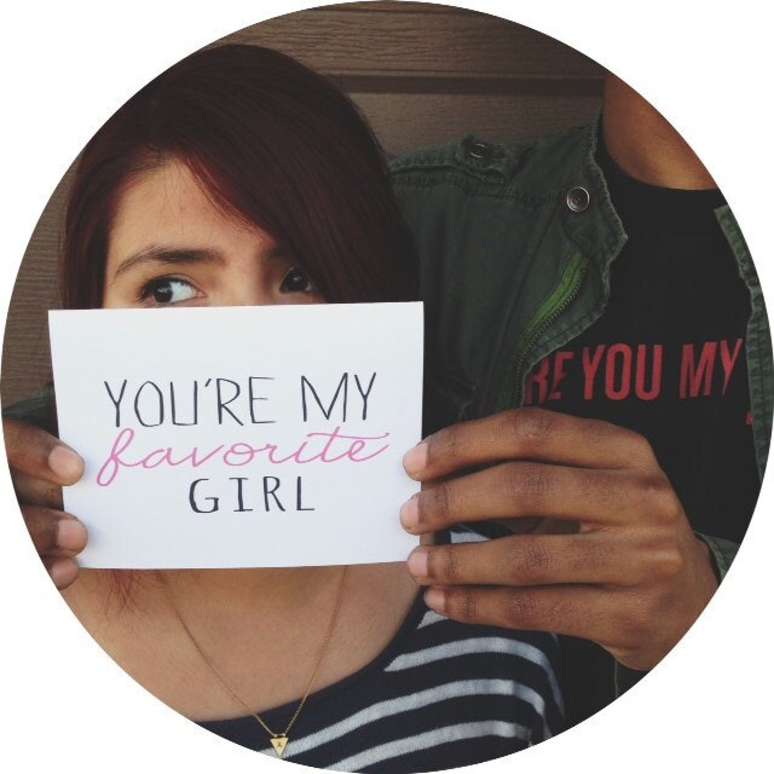 My Girl Card "you're My Favorite Girl" I Love You Card. Greeting Card ...