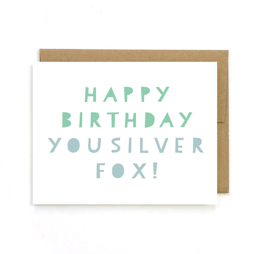 Funny Birthday Card, Birthday Card, Birthday Card for Friend " Silver ...