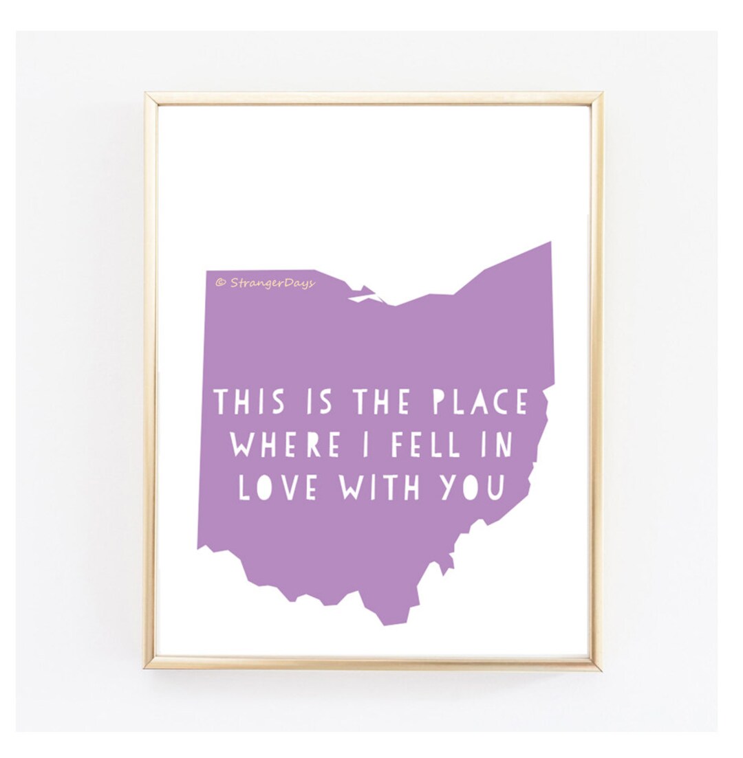 Ohio Printable 8x10 Instant Download Ohio Wall Art Ohio Nursery Art ...