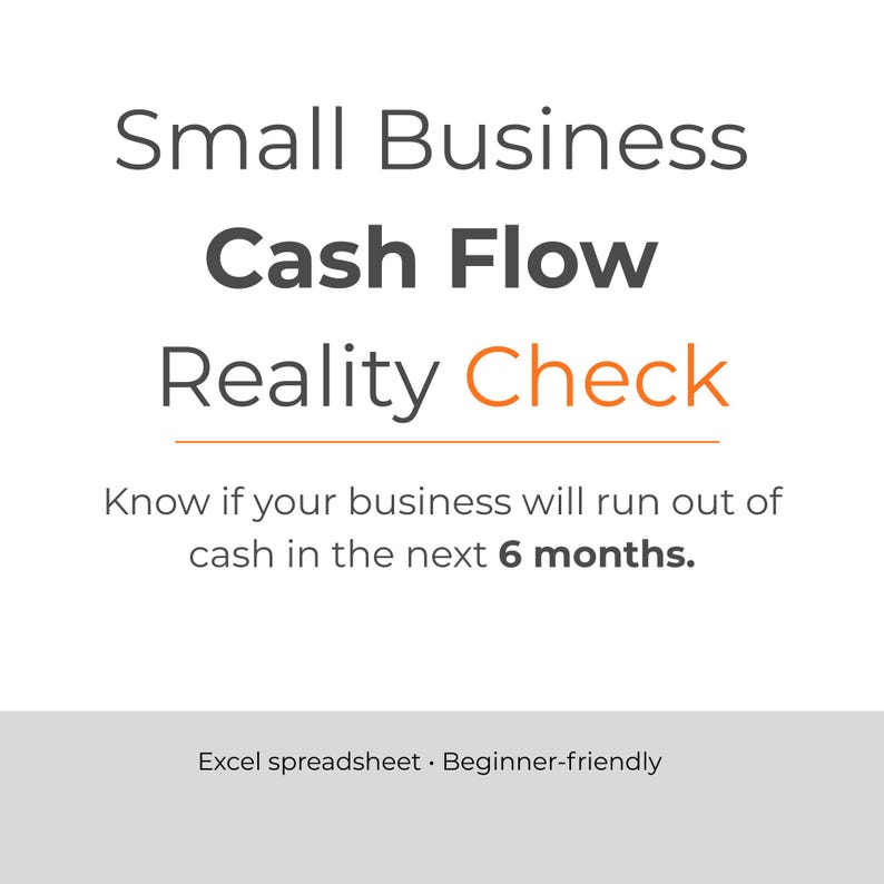 Small Business Cash Flow Spreadsheet – 6 Month Runway Calculator ...