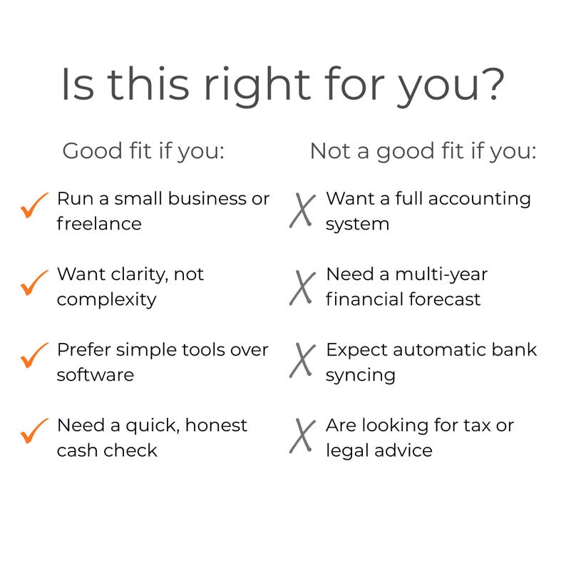 Buy Small Business Cash Flow Spreadsheet – 6 Month Runway Calculator ...