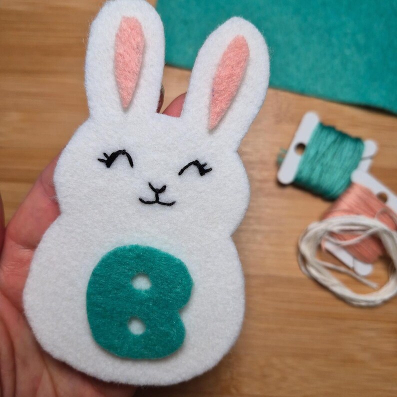 Felt Bunny Letter B Sewing Pattern: DIY Monogram Plush Alphabet Crafts ...