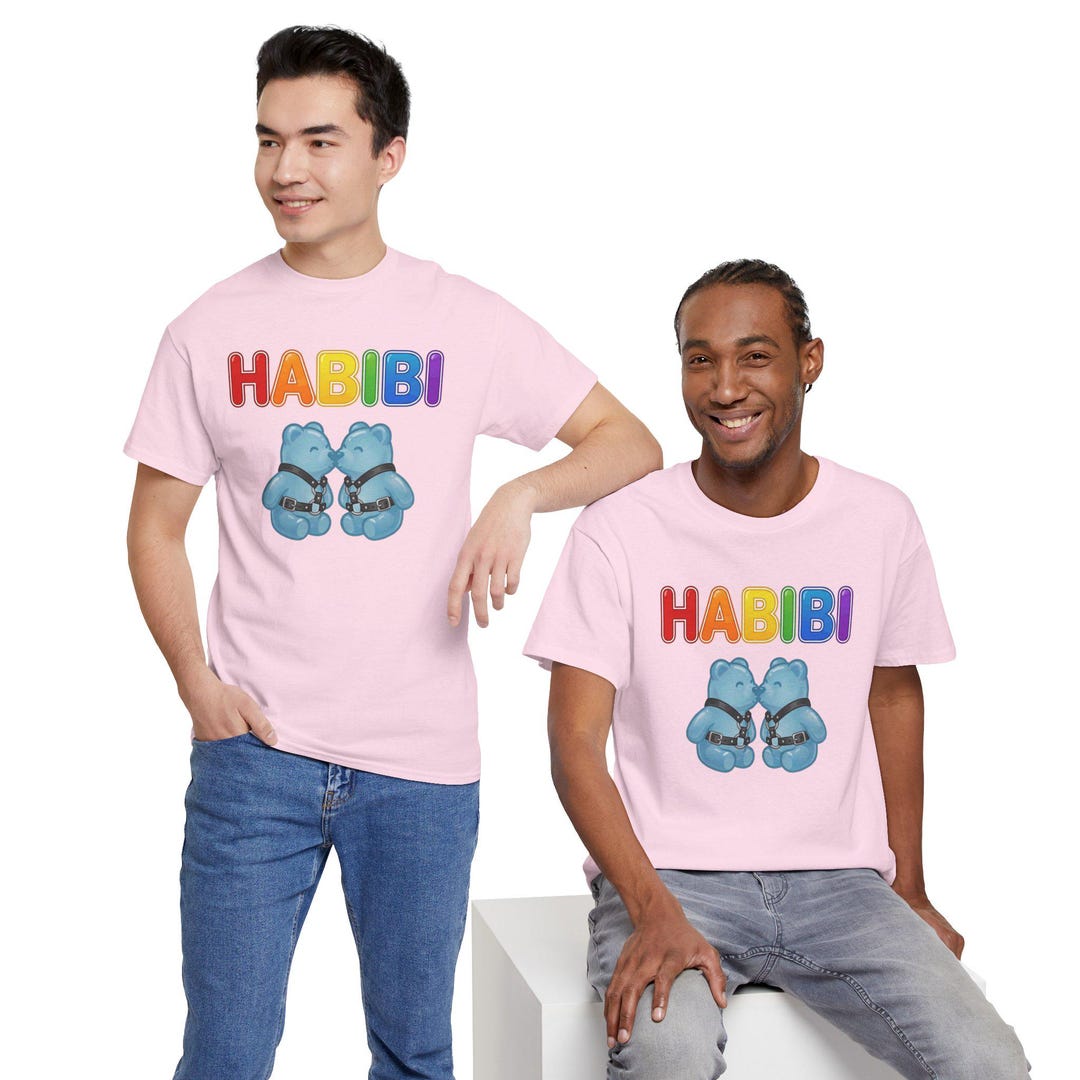 Rainbow Habibi With Kissing Blue Gummy Bears T-shirt | LGBTQ Shirt - Etsy