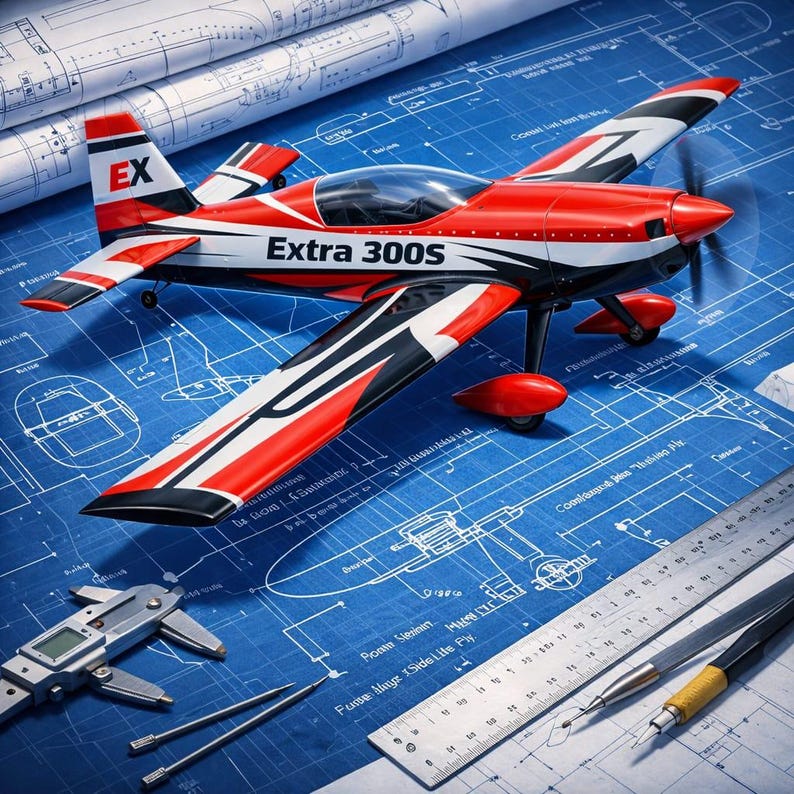 Plans Airplane Extra 300s Rc Cnc Laser Cut Files Dxf Svg Cdr Diy ...