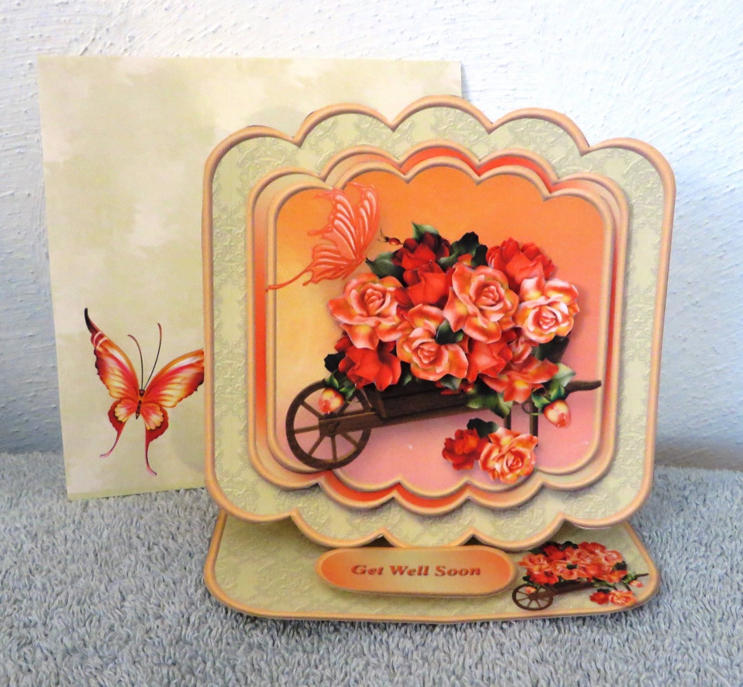 A Barrowful Get Well Easel Card. - Etsy