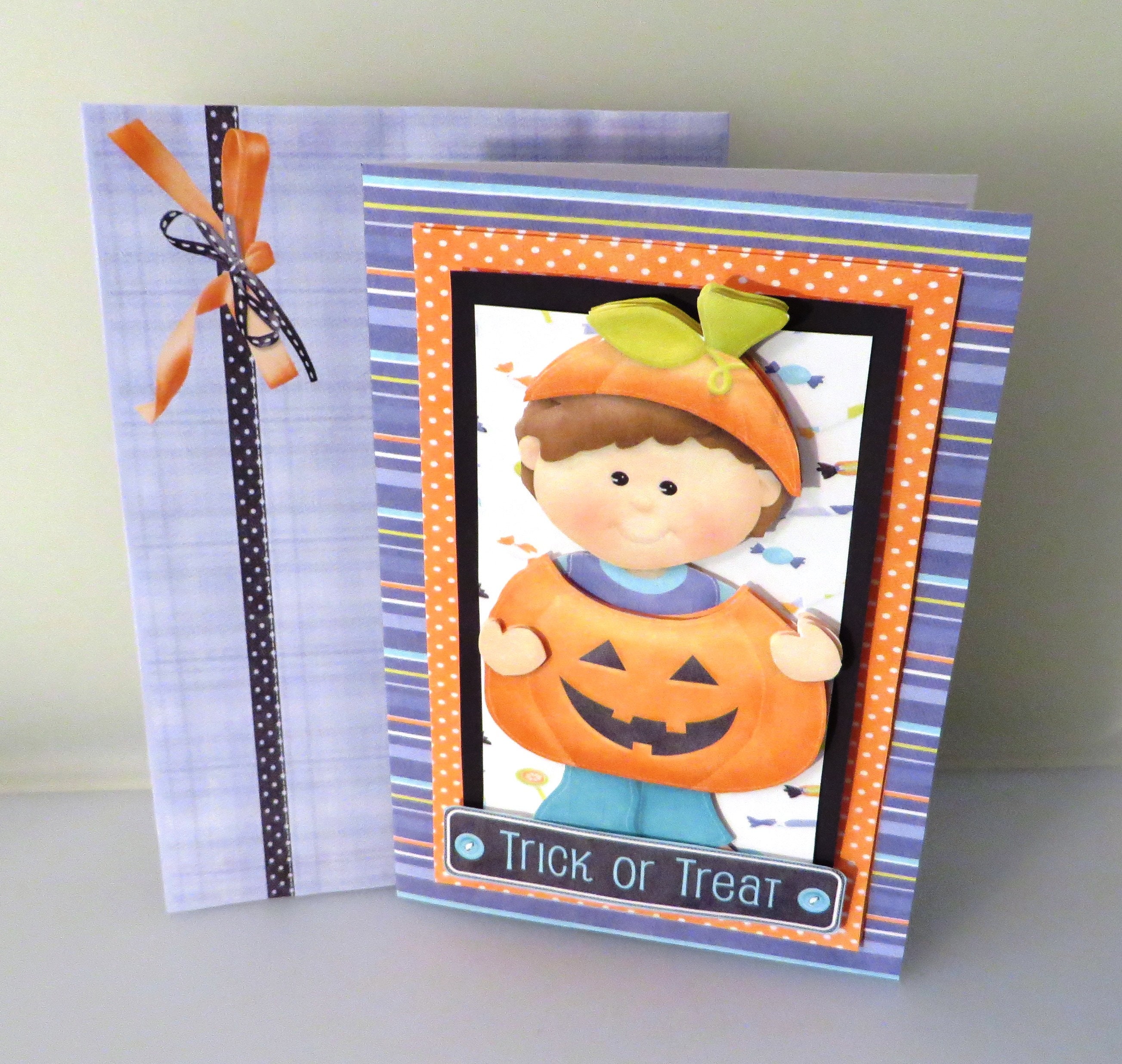 Boy Trick or Treat With Pumpkin - Etsy