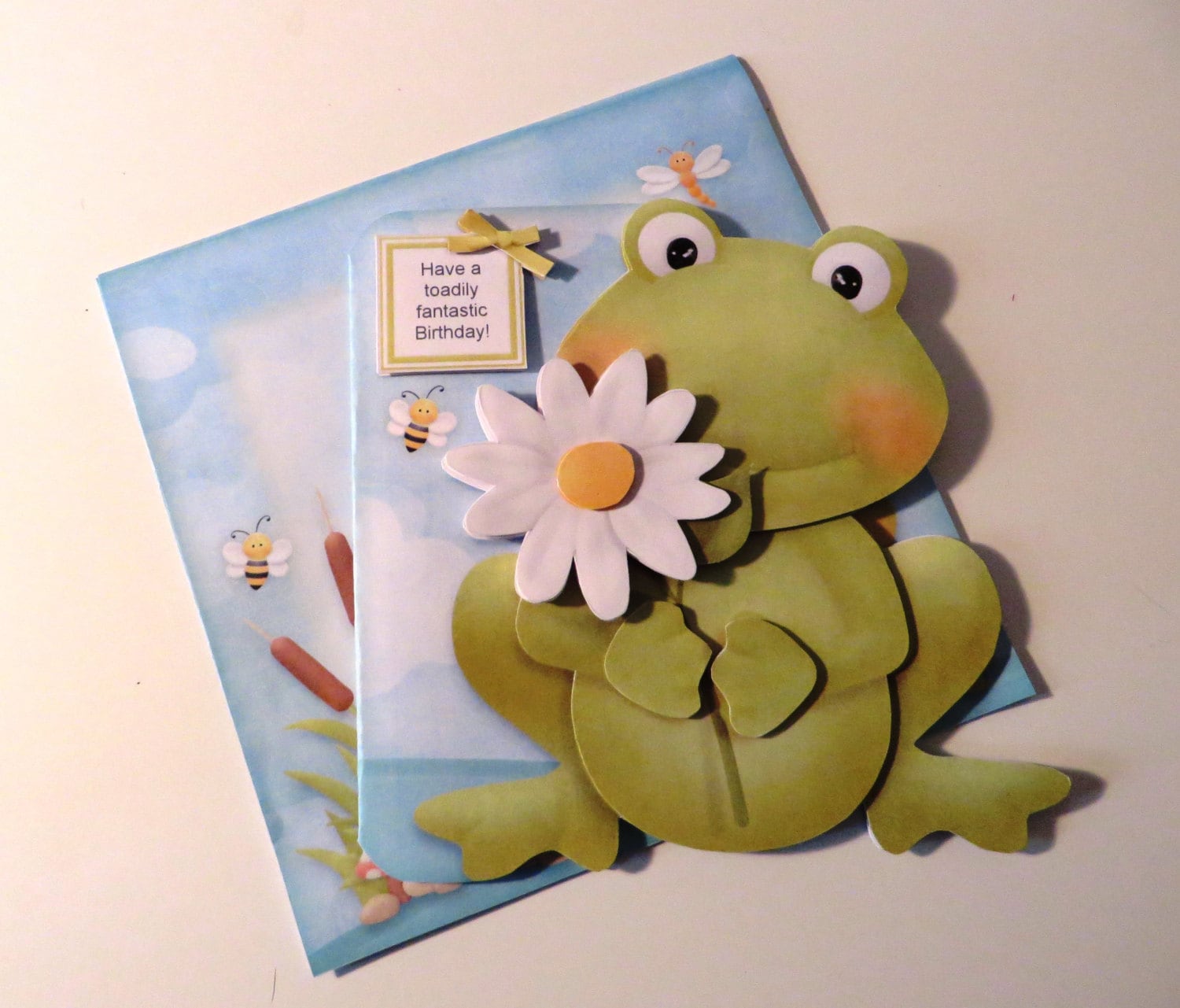 Frog Birthday Card With Matching Envelope. - Etsy