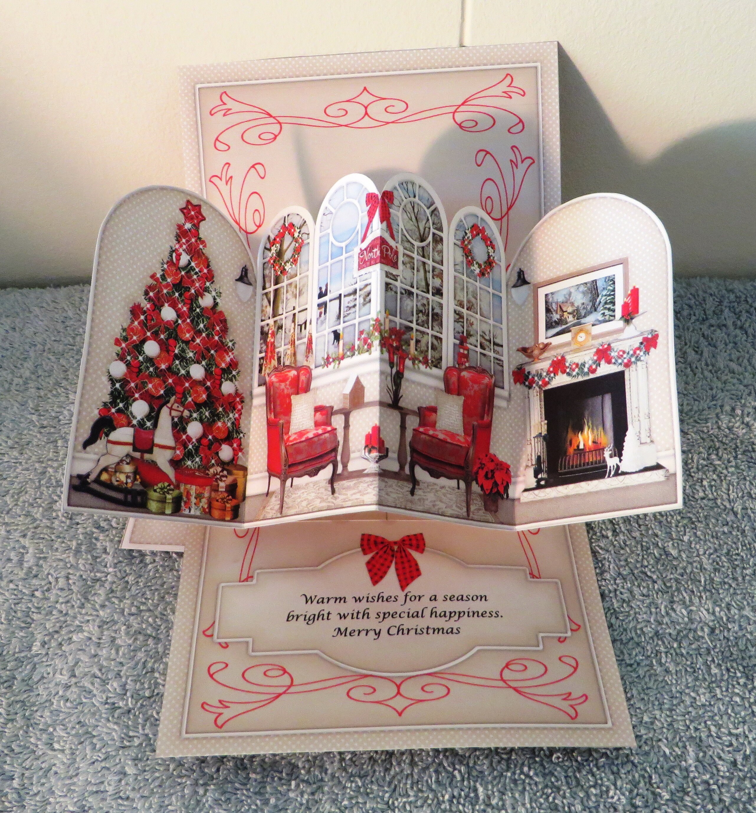 Handmade Christmas Window Twist N Pop Card. - Etsy
