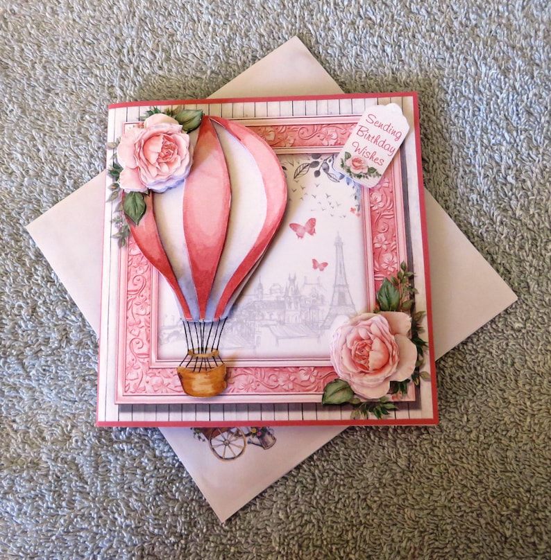 Handmade Balloon Deco Birthday Card. - Etsy