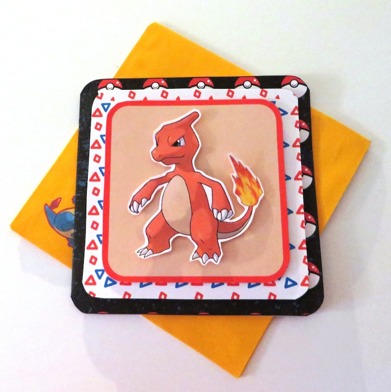 Handmade Pokemon Birthday Card & Envelope. - Etsy