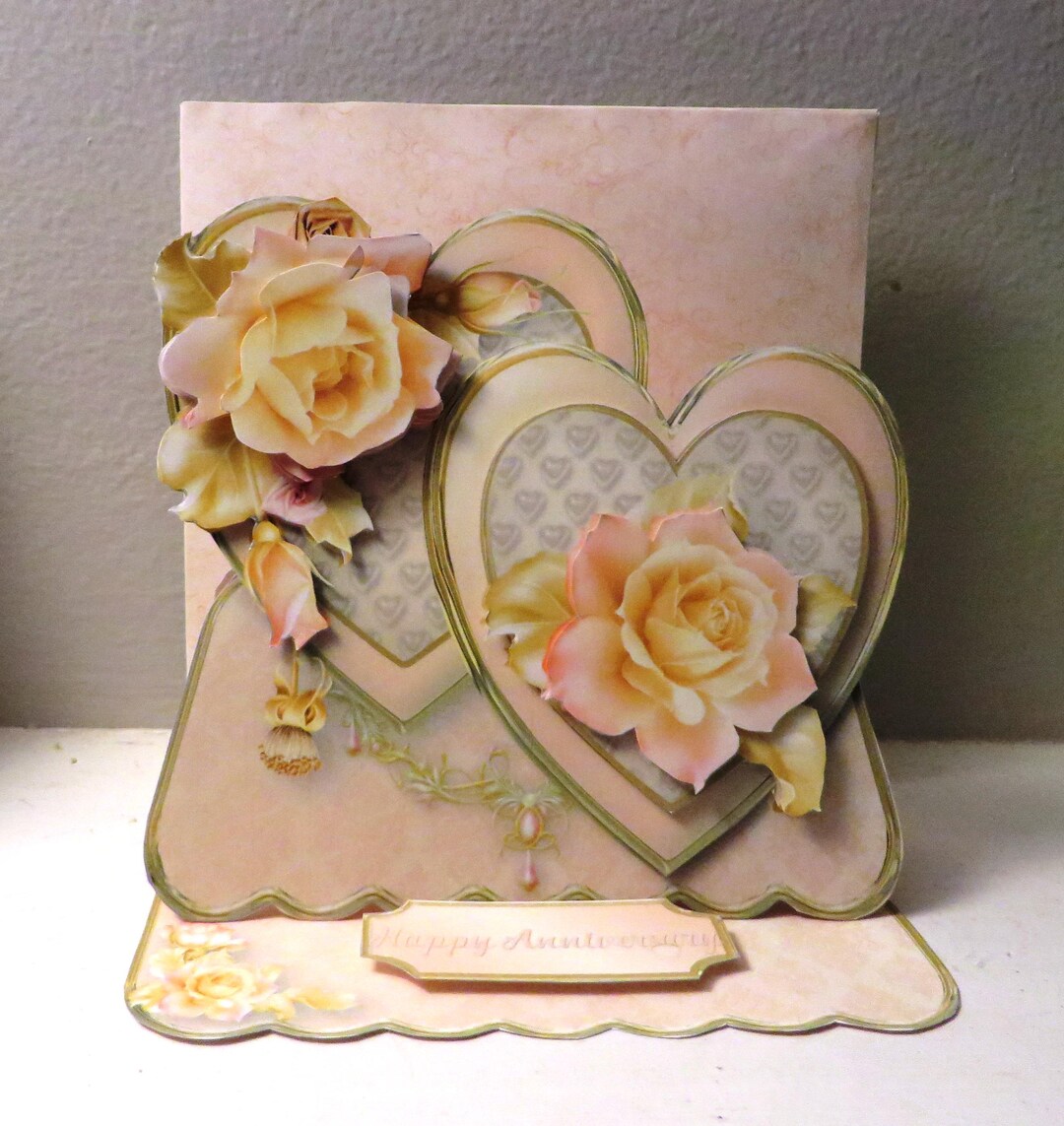 Romantic Roses Anniversary Card. - Etsy