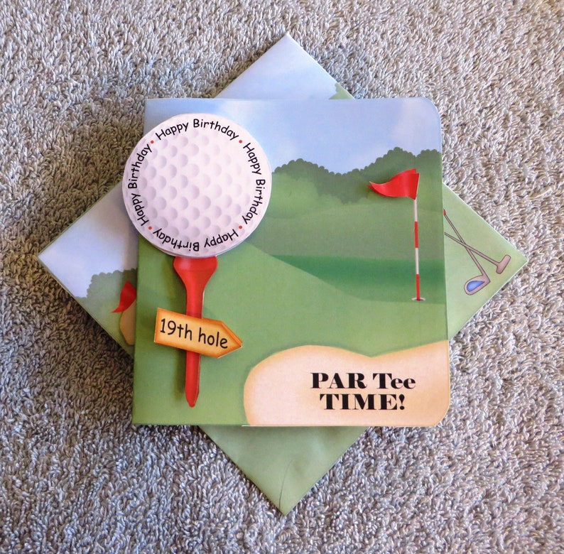 Golf Par Tee Time Birthday Card. - Etsy