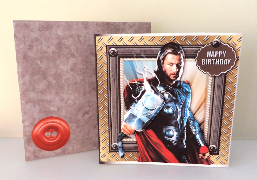 Thor Birthday Card - Etsy Australia