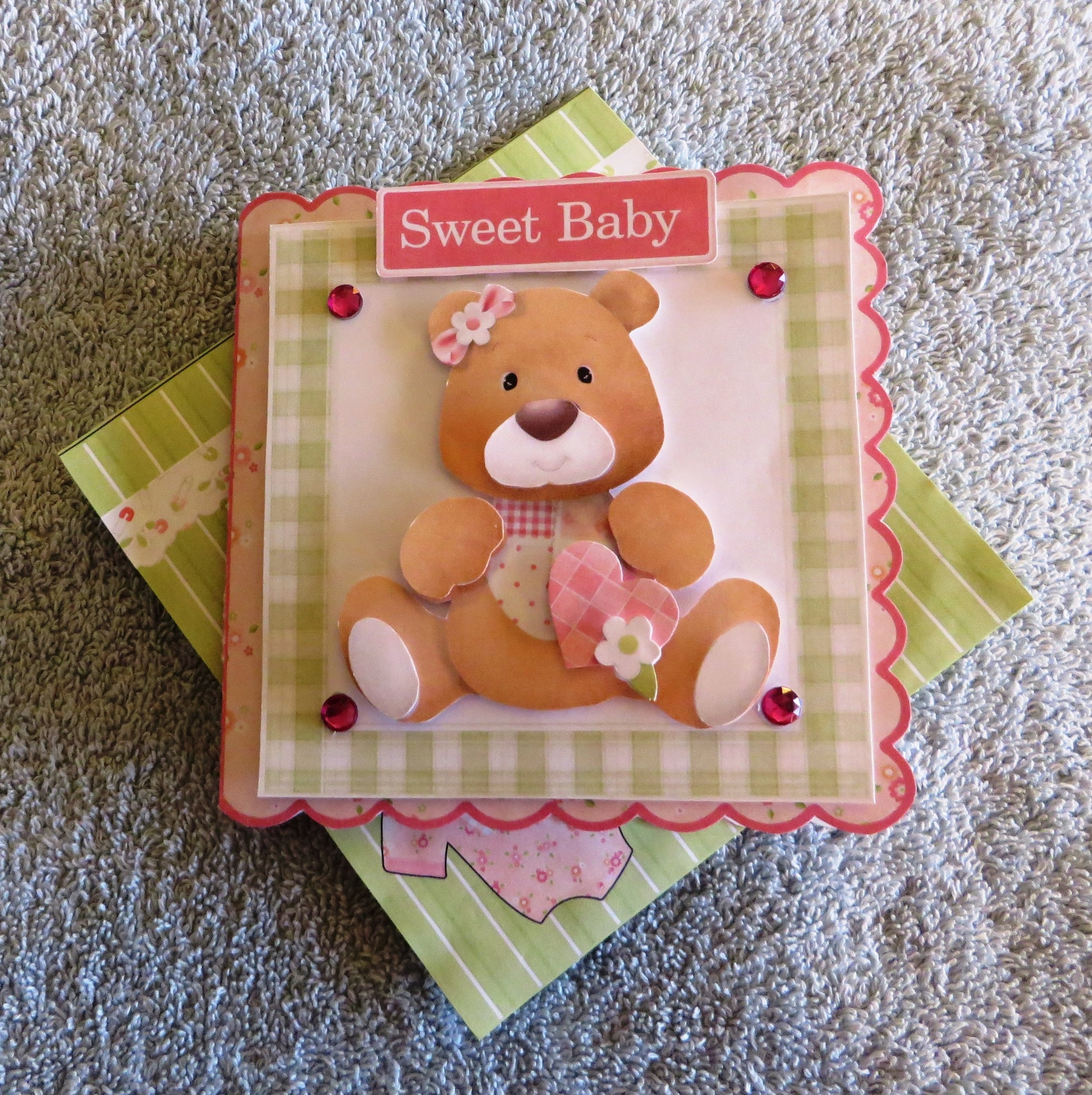 Handmade Baby Girl First Baby Card. - Etsy