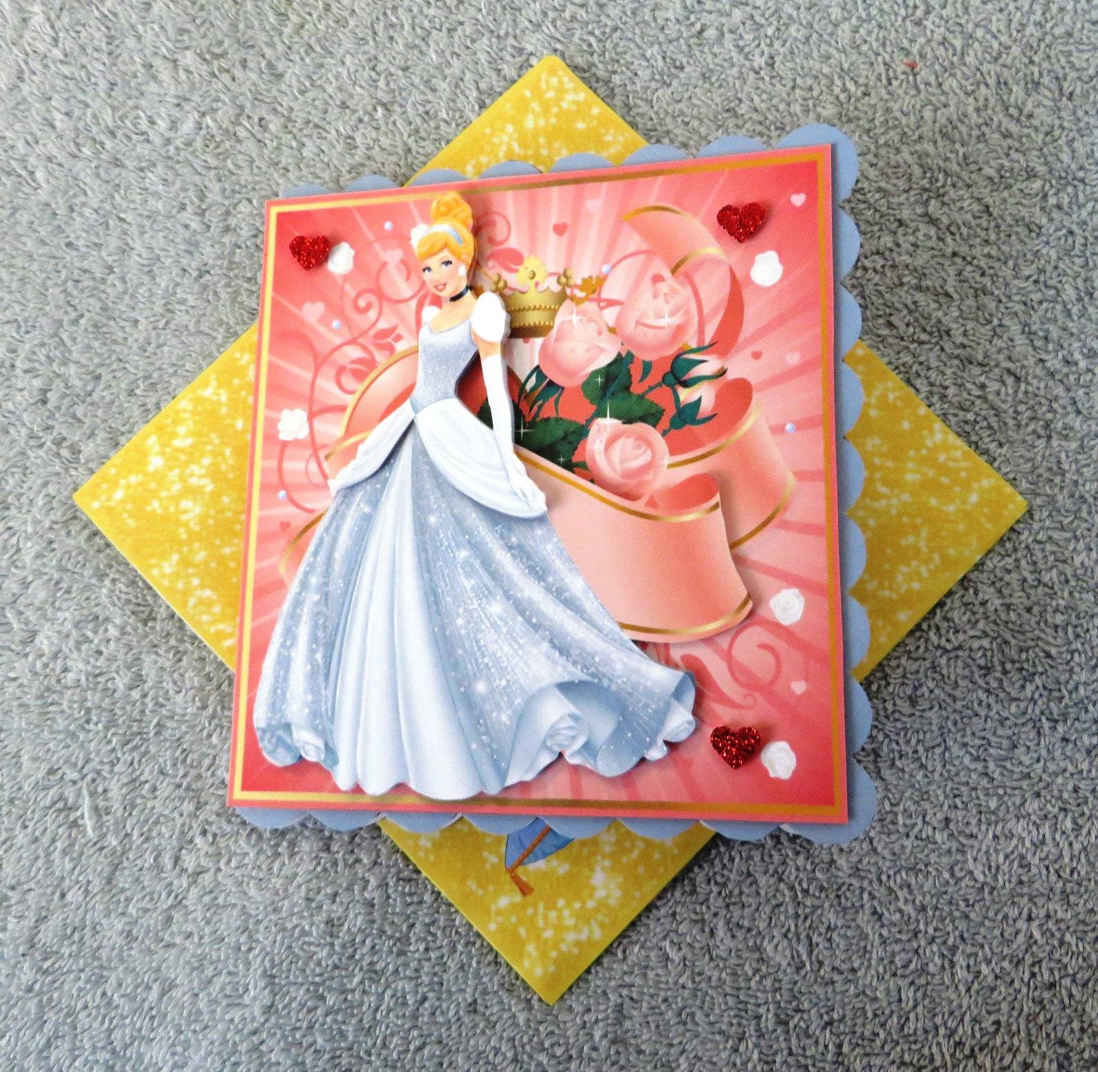 Handmade Cinderella Birthday Card With Envelope. - Etsy