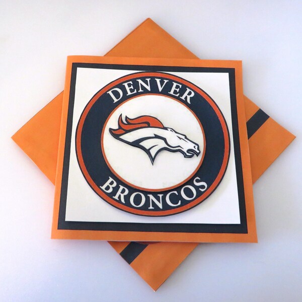 Denver Broncos Card - Etsy