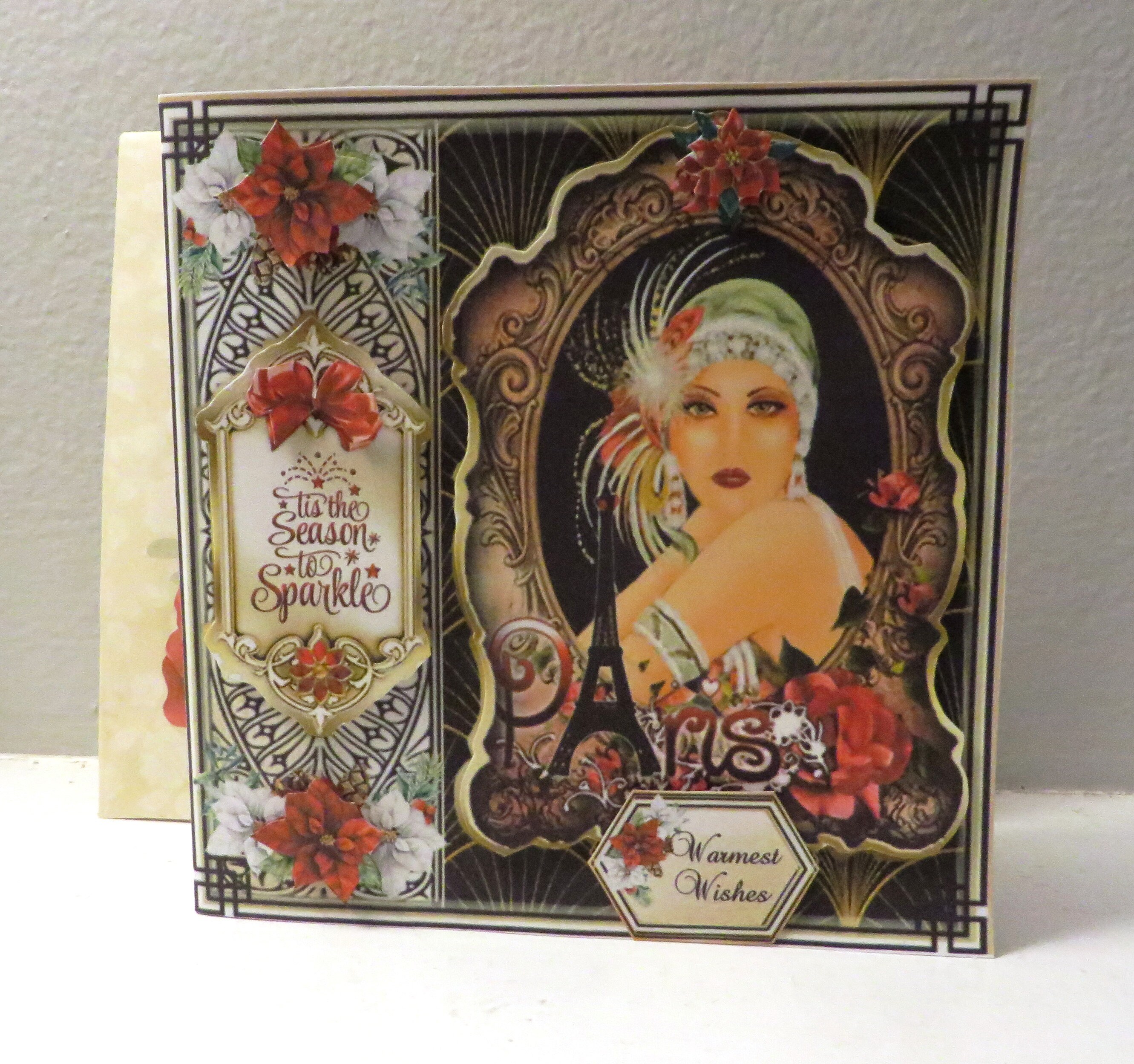Festive Deco Christmas Card. - Etsy