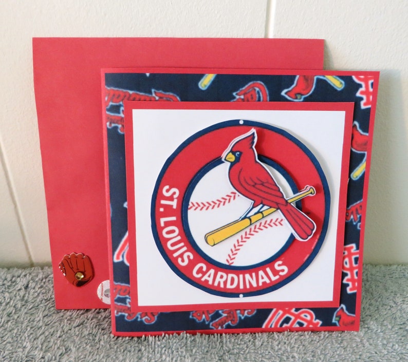 Handmade St. Louis Cardinal Birthday Card. - Etsy