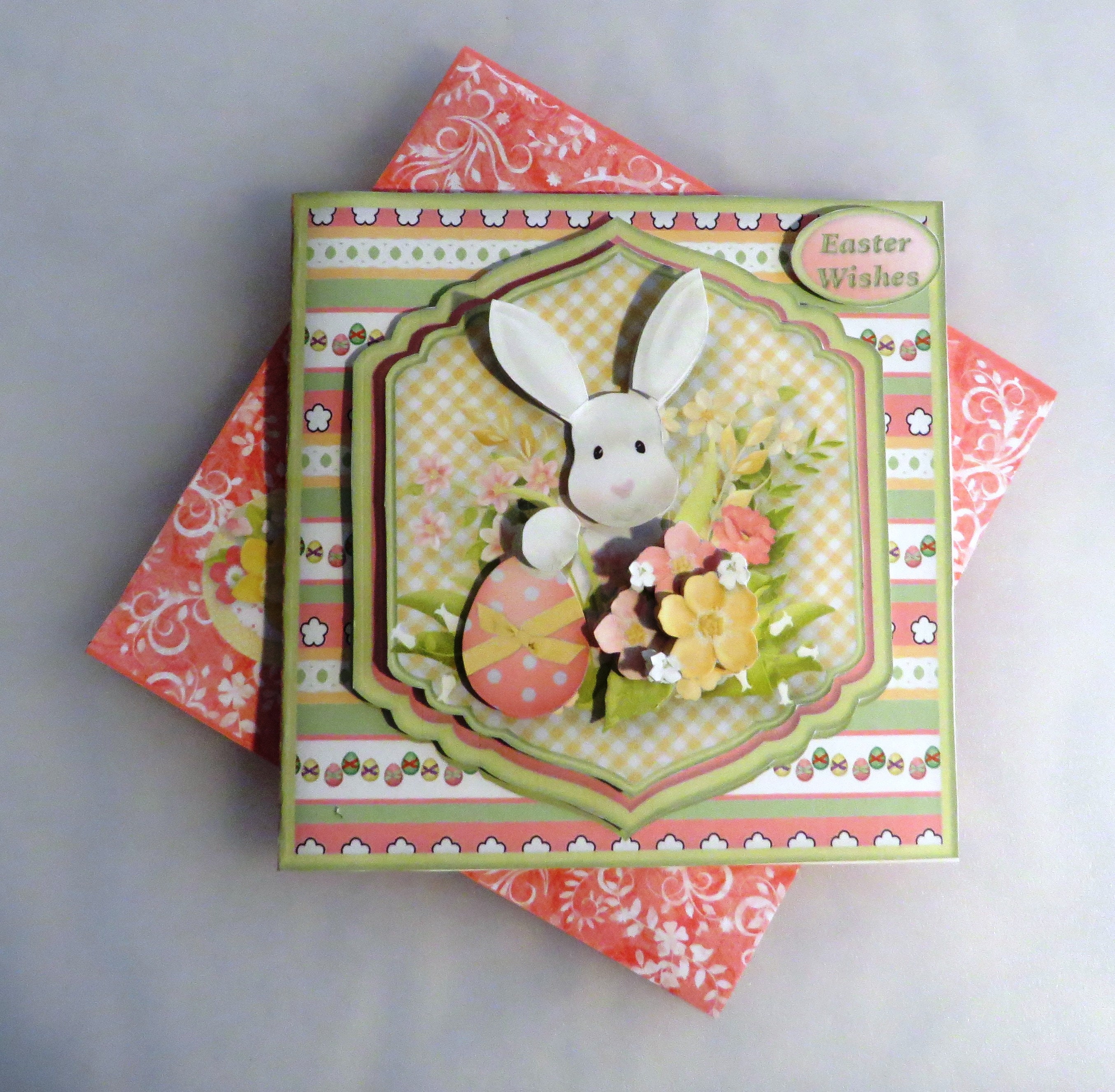 Easter Bunny Shaped Layers Card. - Etsy