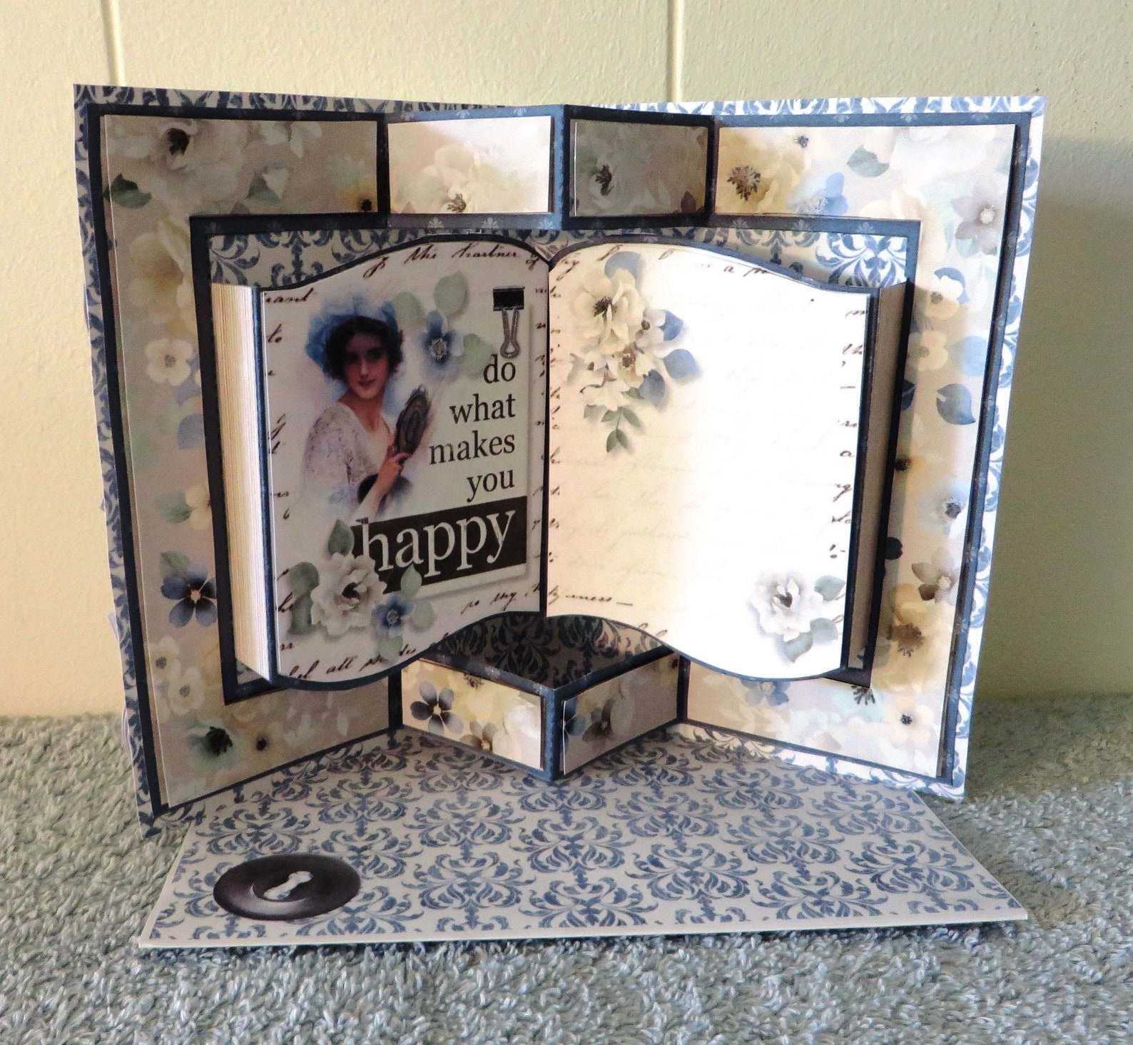 Handmade country Farmhouse Pop Out Book Note Card. - Etsy
