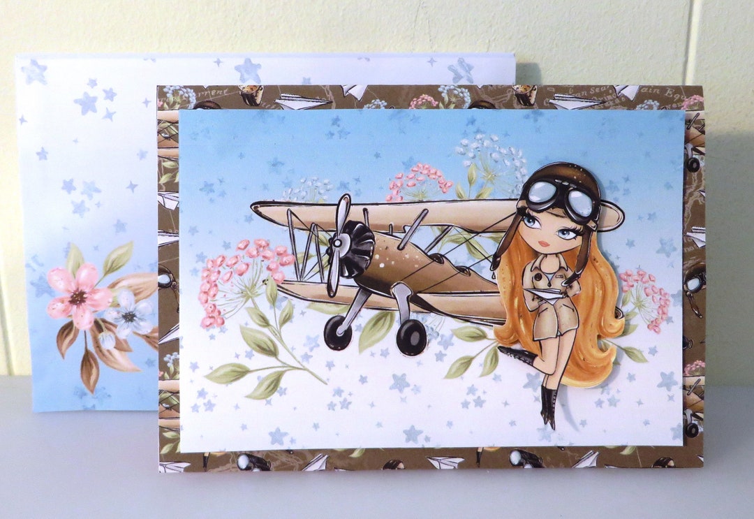 Aviator Note Card. - Etsy
