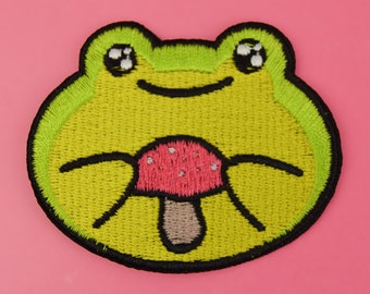 Funny Thicc Mushroom Embroidered Patch Adorable Cute Cottagecore Meme Iron on Sew on by ...