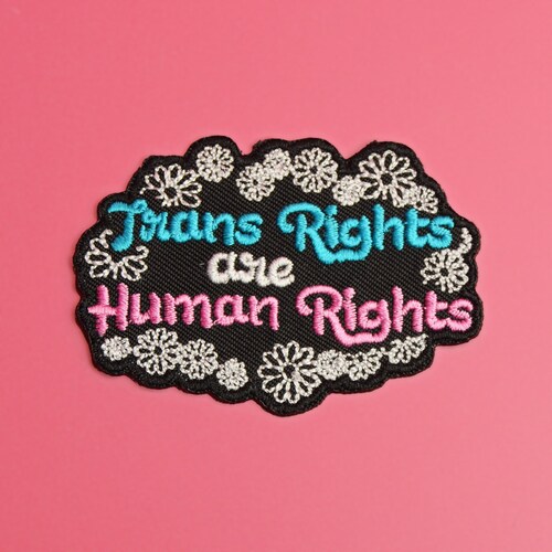 Trans Rights Are Human Rights Patch / Vegan Adhesive / Iron or - Etsy