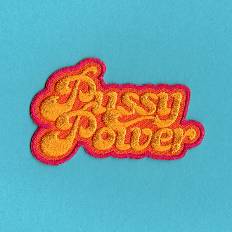 Pussy Power Embroidered Patch Vegan Adhesive 70s Etsy