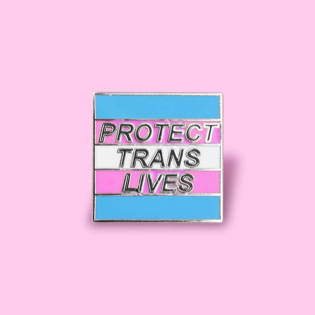 Protect Trans Lives Enamel Pin Badge • Trans Rights LGBTQ Queer Pride ...