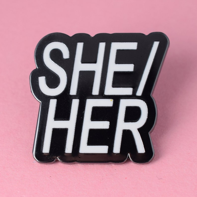 She/her Pin Badge / Hard Enamel Nickel-free Brooch / Pride - Etsy UK