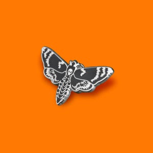 Death’s-head Hawkmoth Enamel Pin Badge • Gothic Skull Moth Pin • Spooky ...