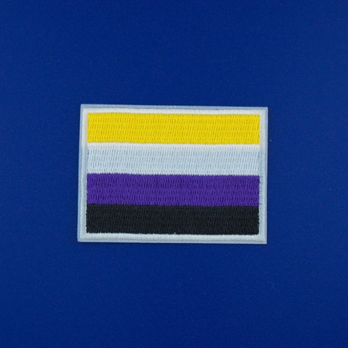 Non-binary Pride Flag Embroidered Patch - Etsy Non-binary Pride Flag Embroidered Patch - Etsy