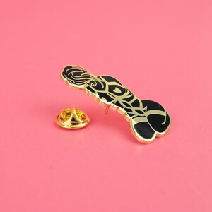 Shibari Gold Enamel Pin Hard Enamel Nickel-free Brooch BDSM Kink Feminist Cute Bondage Rope Play ...